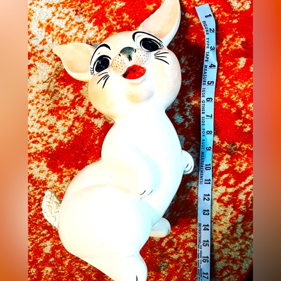 Vintage | Accents | Vintage 95s Tall Hand Painted Ceramic Rabbit Bunny ...